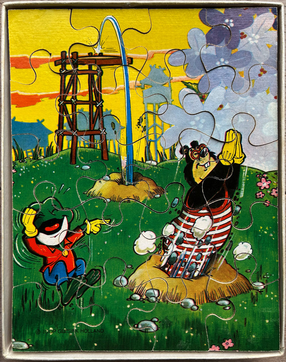 Jan van Haasteren's Rick the Frog, "The Diving Mole." Rare.